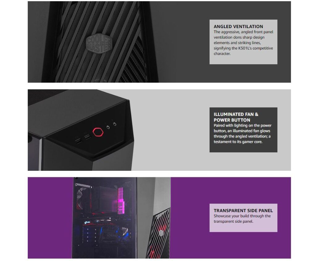 Cooler Master MasterBox K501L RGB Mid Tower Gaming – XTRONICSAPP